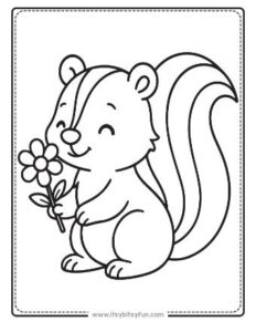 Free Printable Skunk Coloring Pages - Itsy Bitsy Fun