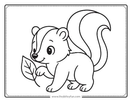 Free Printable Skunk Coloring Pages - Itsy Bitsy Fun