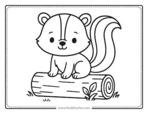 Free Printable Skunk Coloring Pages - Itsy Bitsy Fun
