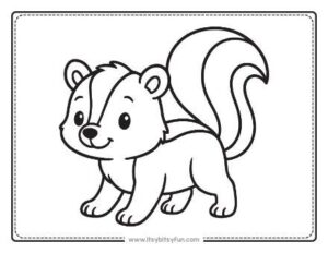 Free Printable Skunk Coloring Pages - Itsy Bitsy Fun