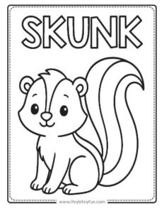 Free Printable Skunk Coloring Pages - Itsy Bitsy Fun