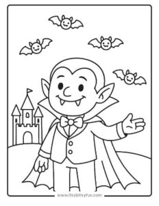 Free Printable Vampire Coloring Pages for Kids - Itsy Bitsy Fun
