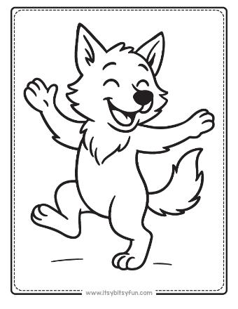 Free Printable Wolf Coloring Pages - Itsy Bitsy Fun