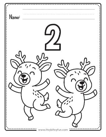 Christmas Count and Color Worksheets - Itsy Bitsy Fun