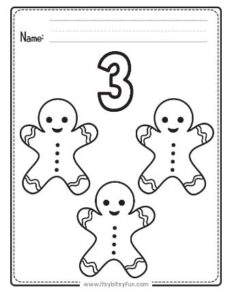 Christmas Count and Color Worksheets - Itsy Bitsy Fun