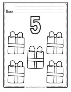 Christmas Count and Color Worksheets - Itsy Bitsy Fun