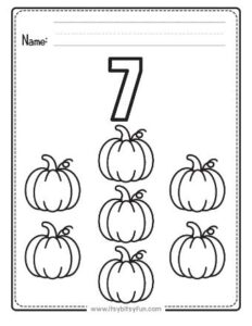 Fall Count and Color Worksheets - Itsy Bitsy Fun
