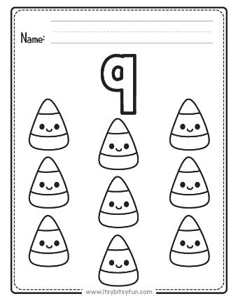 Halloween Count and Color Worksheets - Itsy Bitsy Fun