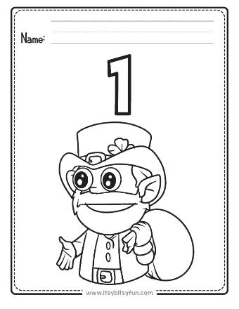 St. Patrick's Day Count and Color Worksheets - Itsy Bitsy Fun