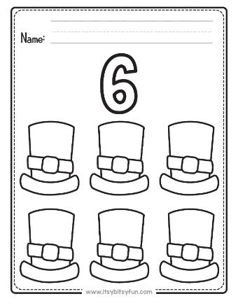St. Patrick's Day Count and Color Worksheets - Itsy Bitsy Fun
