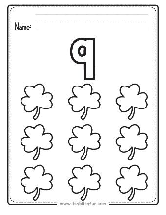 St. Patrick's Day Count and Color Worksheets - Itsy Bitsy Fun