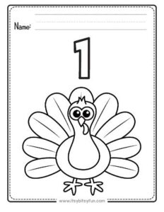 Thanksgiving Count and Color Worksheets - Itsy Bitsy Fun