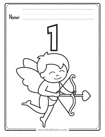 Valentine's Day Count and Color Worksheets - Itsy Bitsy Fun