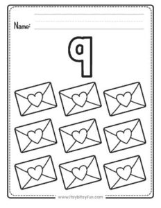 Valentine's Day Count and Color Worksheets - Itsy Bitsy Fun