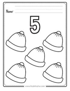 Winter Count and Color Worksheets - Itsy Bitsy Fun