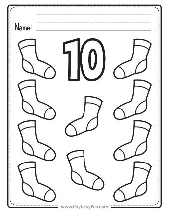 Winter Count and Color Worksheets - Itsy Bitsy Fun