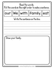 Thanksgiving Unscramble the Sentence Kindergarten Writing Worksheets ...