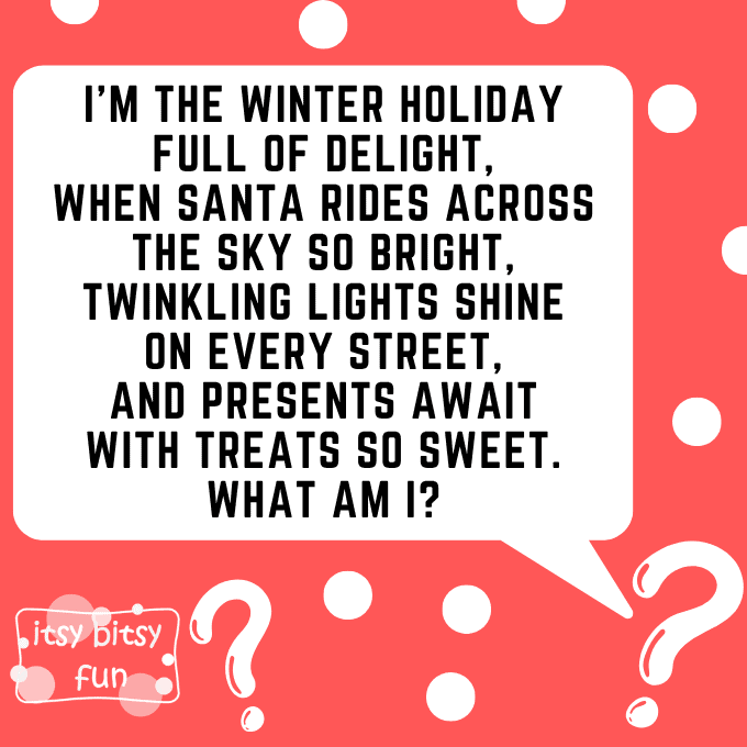 Christmas Riddles for Kids - Itsy Bitsy Fun