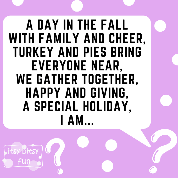 Thanksgiving Riddles for Kids - Itsy Bitsy Fun
